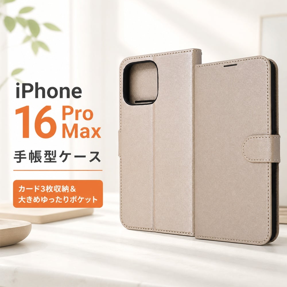 【商品説明】【商品概要】 iPhone 16 Pro Max ケース 手帳型 マグネット iPhone16ProMax アイフォン 16プロマックス ベージュ シャイニー カバー ソフト ハード スマホカバー スマホケース 【商品の特長】 ...
