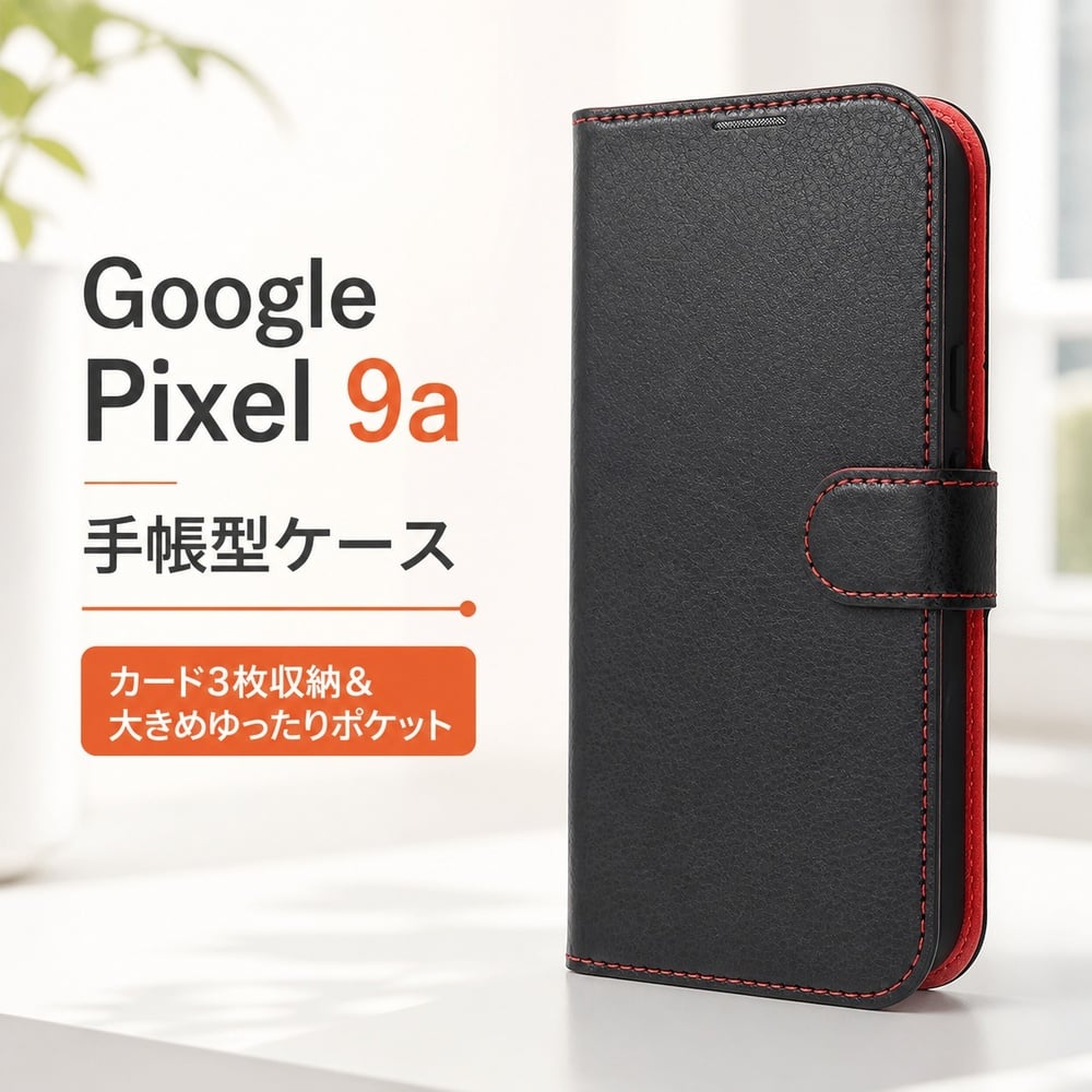 【商品説明】【商品概要】 Google Pixel 9a ケース 手帳型 マグネット グーグルピクセル9a Pixel9a 耐衝撃 シンプル ブラック レッド カバー ソフト ハード スマホカバー スマホケース 【商品の特長】 カードが入れ...