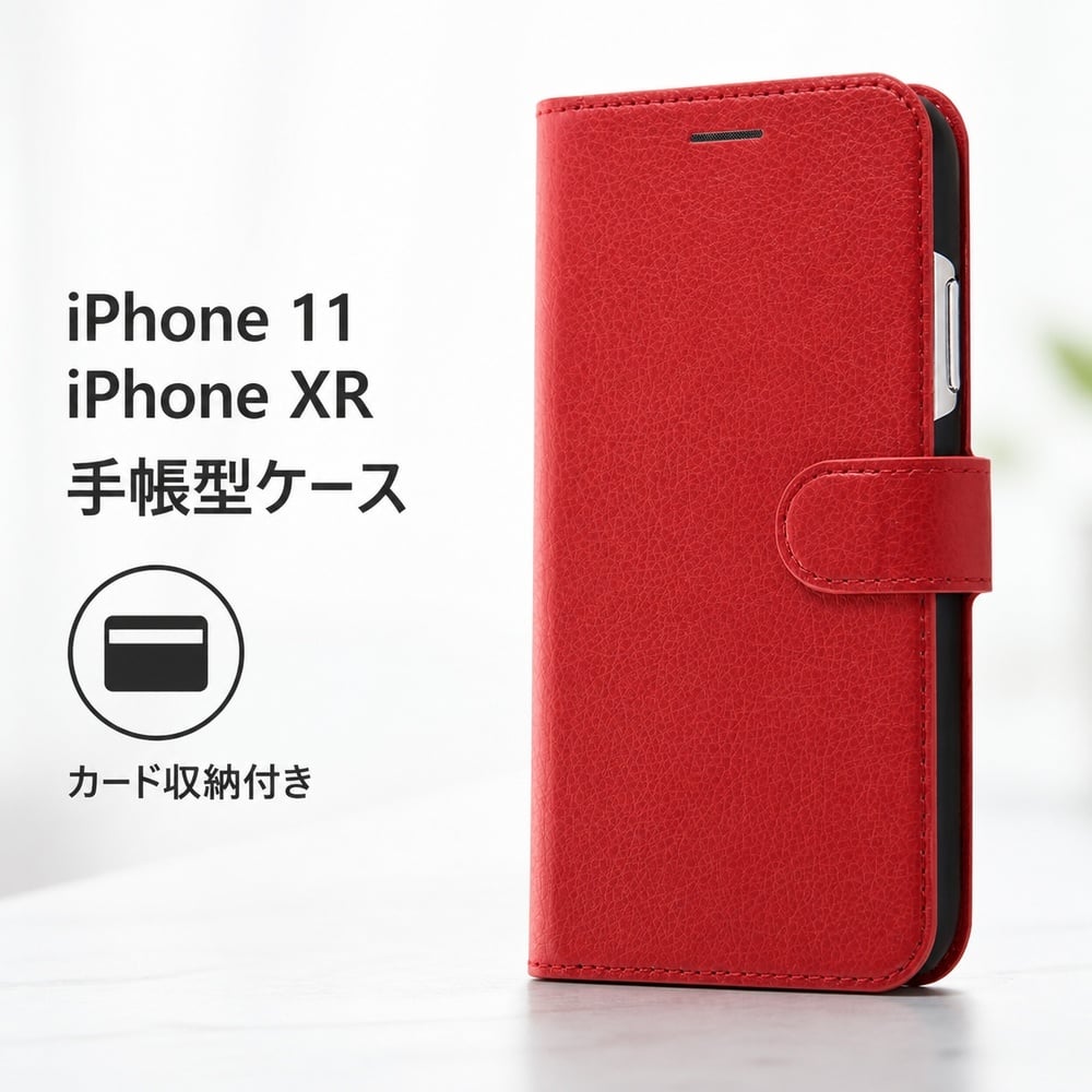 【商品説明】【商品概要】 iPhone11 ケース 手帳型 手帳型ケース シンプル マグネット/レッド アイフォン11 カバー 【商品の特長】 細かい話はさておき、『これいい！』と思えるポイントを中心にお伝えします。 追究された使いやすさ。...