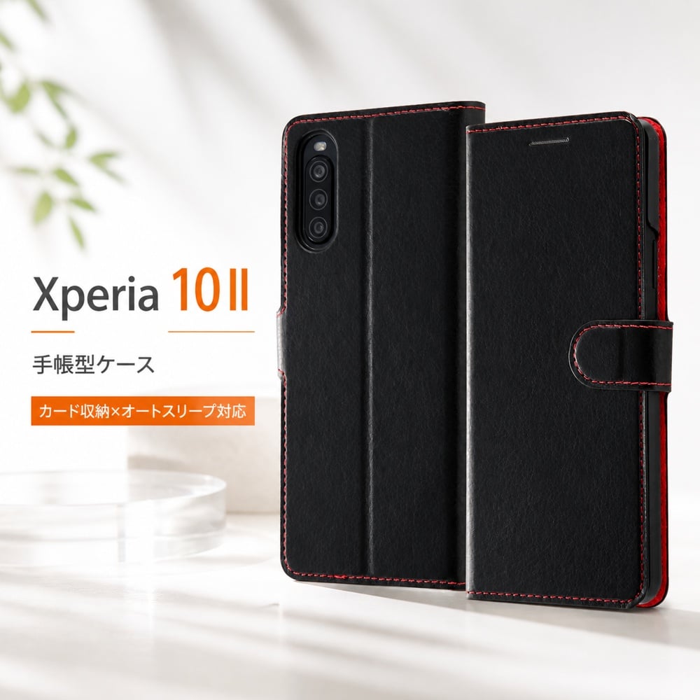 【商品説明】【商品概要】 Xperia10 II ケース 手帳型ケース シンプル マグネット スリープ機能対応 / ブラック レッド エクスペリアテンマークツー 【商品の特長】 毎日のスマホ時間を、もっと気持ちよく。 手に取った瞬間から使い...
