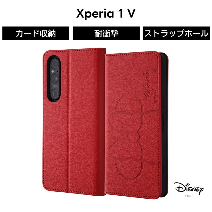 【商品説明】 カードが入れられる大容量な収納ポケット。 マグネット不使用で端末や磁気カードも安心。 ケースを付けたままカメラ撮影が出来る。 動画視聴などに便利なスタンド機能。 対応機種Xperia 1 V カラーミニーマウス 素材合成皮革(...