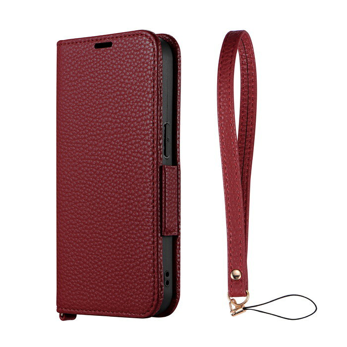 【商品説明】 本革のような風合いのレザーと丁寧な縫製が格調高さを醸し出すフラップケース/便利なカード収納(2枚)+大型ポケット/ピタッと固定できるマグネット仕様/耐衝撃TPUケース採用/落下防止に最適な「ハンドストラップ」付属 対応機種iP...