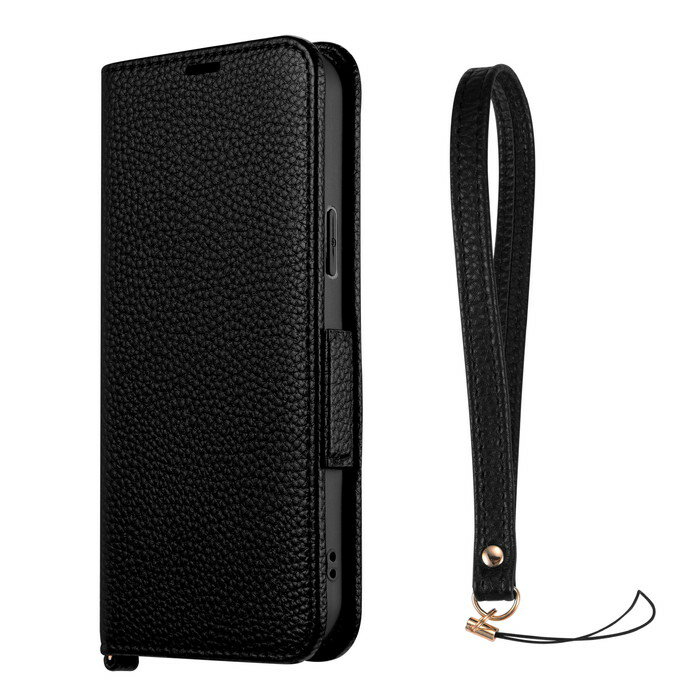 【商品説明】 本革のような風合いのレザーと丁寧な縫製が格調高さを醸し出すフラップケース/便利なカード収納(2枚)+大型ポケット/ピタッと固定できるマグネット仕様/耐衝撃TPUケース採用/落下防止に最適な「ハンドストラップ」付属 対応機種iP...