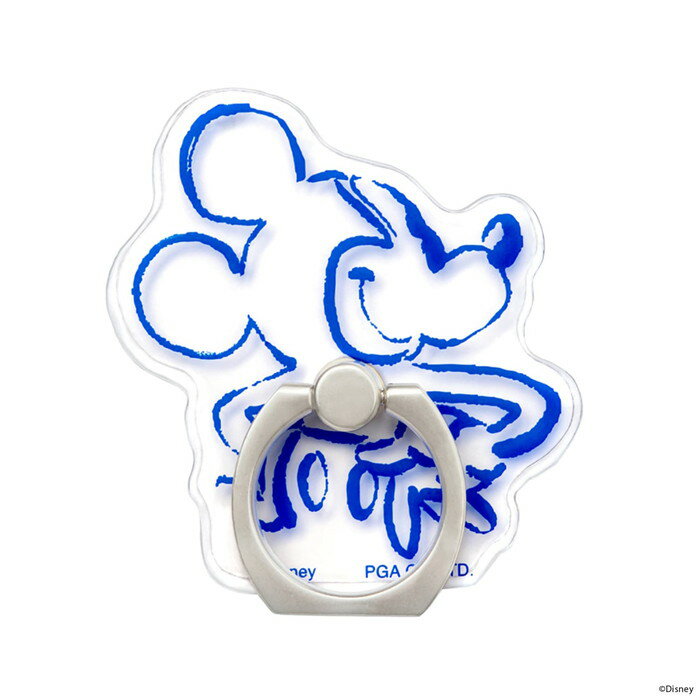 【商品説明】 ディズニーキャラクターデザインのスマートフォンやケースのデザインを活かすクリアタイプのスマートフォン用 リングホルダーです。 スマートフォン本体やケースの背面に貼り付け、指を通すことで、端末の持ちやすさがアップし、落下防止の役...