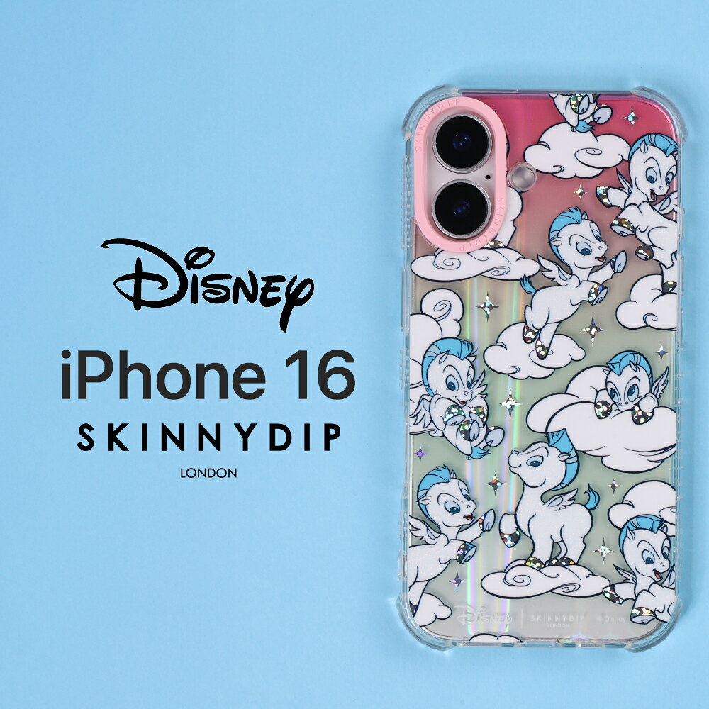 【商品説明】 SKINNYDIP iPhoneケースにディズニーから「ヘラクレス」が登場！ ペガサスが雲の上で元気に駆け回る姿をデザイン。 淡いブルーを基調に、やさしいピンクやホワイトがアクセントとなり、ファンタジックな世界観を表現していま...