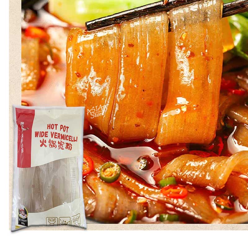 【商品名】海底労 中華春雨一太麺／海底撈 火鍋寛粉 【原材料】馬鈴薯でんぷん（60％）、タピオカでんぷん（40％） 【内容量】300g 【原産国】中国 【賞味期限】商品画像記載の賞味期限と現物は異なる場合がございます。 ※予告なくパッケージ...