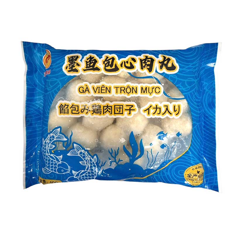 凍ったままの商品を沸騰したお湯で4～5分茹でてお召し上がりください 【商品名】CPFOOD 餡包み鶏肉団子イカ入り（ミートボール）／大正 墨魚包心肉丸 【原材料】食肉（鶏むね肉、鶏肉ミンチ、鶏肉ペースト）、魚肉すり身、鶏かわ、いか、つなぎ（...