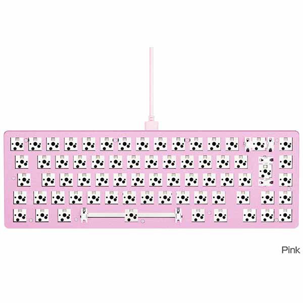 幅広いカスタマイズに対応可能な、ホットスワップ対応65%キーボード用ベアボーン [特徴] ・幅広いカスタマイズが可能なキーボード用ベアボーン ・65%サイズのテンキーレスタイプ ・US配列 67キーを搭載可能 ・5ピンホットスワップスイッチ...