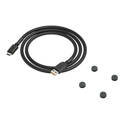 USB-A to Cケーブル、ゴム足4個が同梱された、GMMK PRO 75%キーボード用交換パーツ [仕様] 対応キーボード：GMMK PROキーボード 同梱物：USB-C - USB-A 編組ケーブル×1、GMMK PRO用ゴム足×4 ...