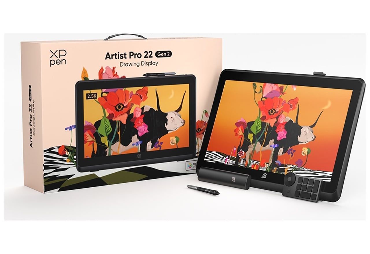 21.5型WQHDディスプレイを搭載し、筆圧感知16384レベルに対応した液晶タブレット [特徴] ・21.5型（475.392×267.408mm）の表示エリア ・WQHD解像度（2560×1440ドット）に対応したディスプレイ ・sRG...