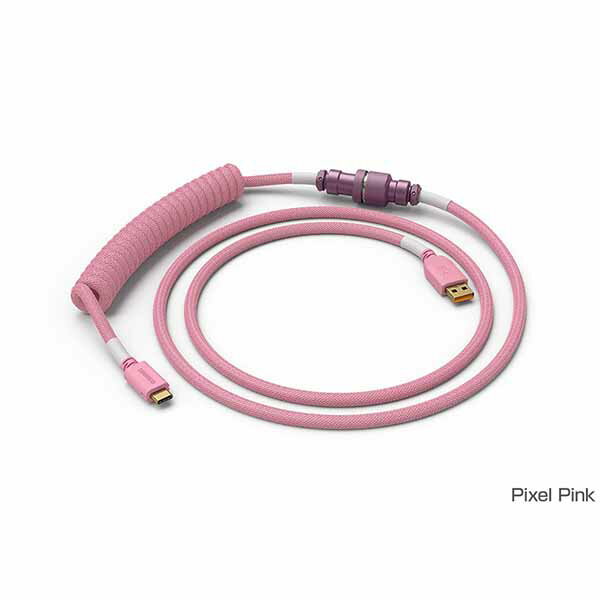 二重網スリーブで耐久性と柔軟性を両立したキーボード用USBコイルケーブル [特徴] ・コンパクトにまとまるコイルタイプのUSBケーブル ・頑丈な金属製5ピンアビエーターコネクタを採用 ・着脱可能なコイル部とストレート部 ・耐久性と柔軟性を両...