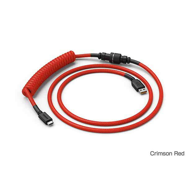 二重網スリーブで耐久性と柔軟性を両立したキーボード用USBコイルケーブル [特徴] ・コンパクトにまとまるコイルタイプのUSBケーブル ・頑丈な金属製5ピンアビエーターコネクタを採用 ・着脱可能なコイル部とストレート部 ・耐久性と柔軟性を両...