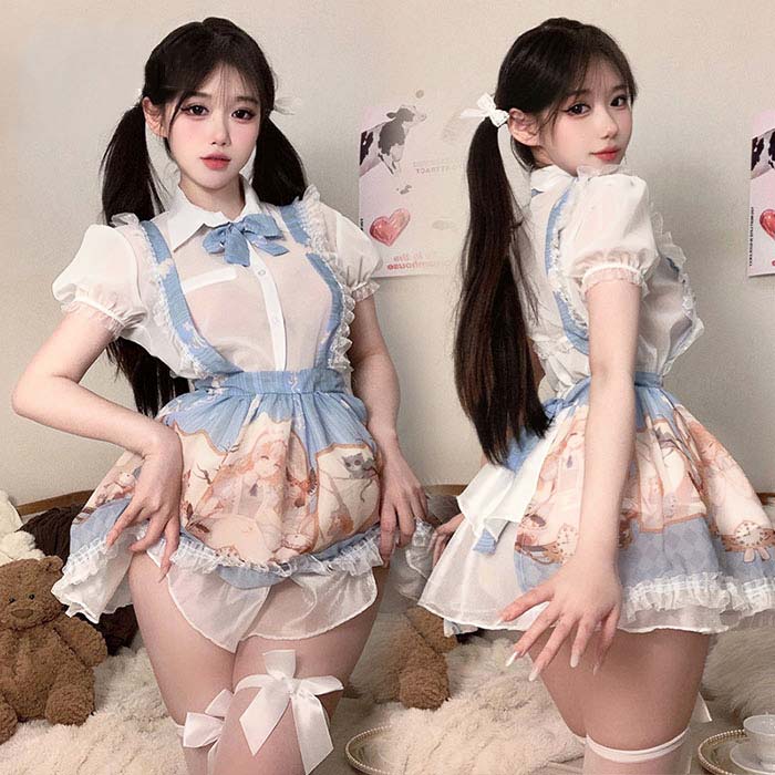 商品名 メイド服 色 グリーン・ブルー サイズ 適用体重40-60kg 素人採寸若干の誤差がある場合がございます。 素材 ポリエステル ご了承いただきたいこと ※サイトに掲載の商品は、撮影の環境とモニター環境により、実際の物と素材感・色味い...