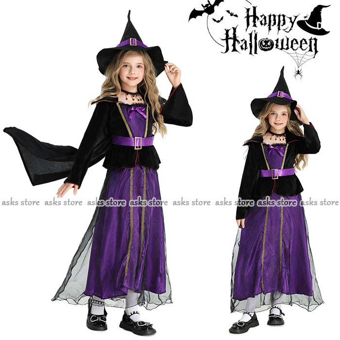 商品名 ハロウイン衣装 色 パープル サイズ 120：バスト64ウエスト58着丈94 130：バスト68ウエスト62着丈102 140：バスト72ウエスト66着丈110 150：バスト76ウエスト70着丈118 素人採寸若干の誤差がある場合...