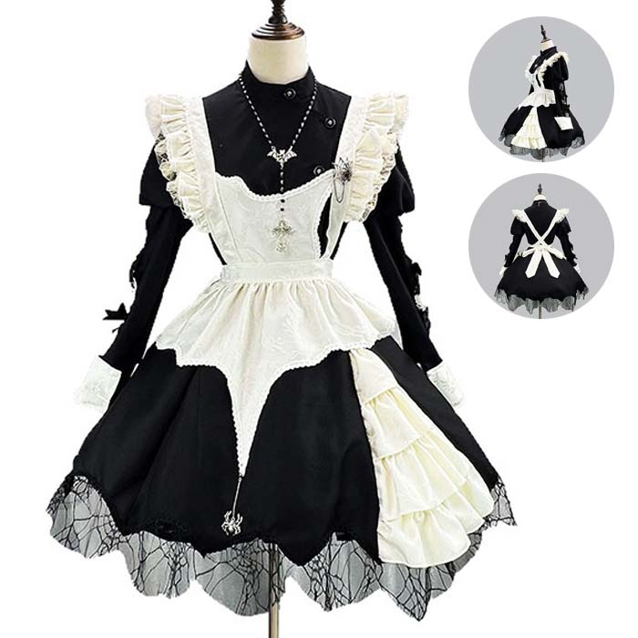 商品名 ハロウイン仮装　メイド服 色 ブラック サイズ S-5XL 素人採寸若干の誤差がある場合がございます。 素材 ポリエステル ご了承いただきたいこと ※サイトに掲載の商品は、撮影の環境とモニター環境により、実際の物と素材感・色味いが多...