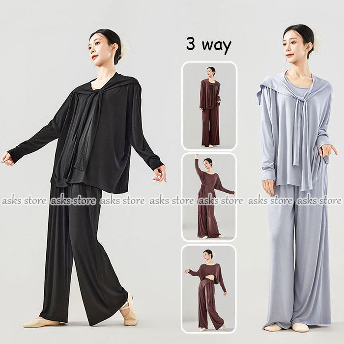 商品名 ダンス練功服 ・簡易な包装、ご了承ください。 色 ブラック|ベージュ|ブラウン|グリーン|ブルー サイズ M：着丈77バスト124袖丈60パンツ丈77ウエスト62適用体重45-57kg L：着丈79バスト128袖丈61パンツ丈79ウ...