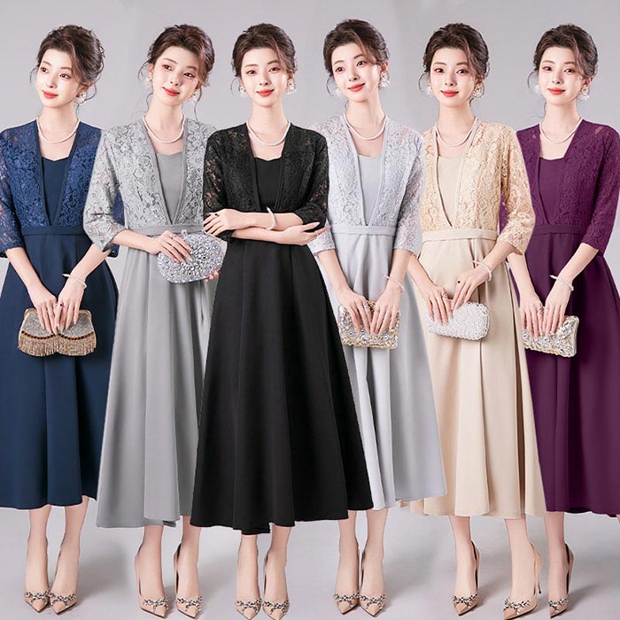 商品名 レディースドレス ・簡易な包装、ご了承ください。 色 グレー|ブラック|シャンパン色|ネイビー|パープル サイズ XS：バスト77ウエスト60ヒップ80着丈116 S ：バスト80ウエスト63ヒップ83着丈116 M ：バスト83ウ...