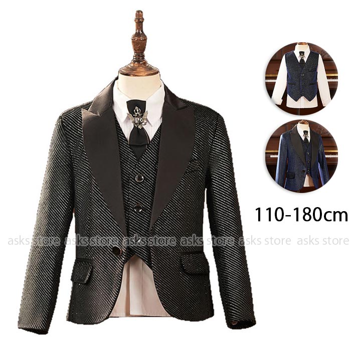 商品名 キッズスーツ ・簡易な包装、ご了承ください。 色 ブラック|ネイビー サイズ 110-180 素人採寸若干の誤差がある場合がございます。 素材 ポリエステル ご了承いただきたいこと ※サイトに掲載の商品は、撮影の環境とモニター環境に...