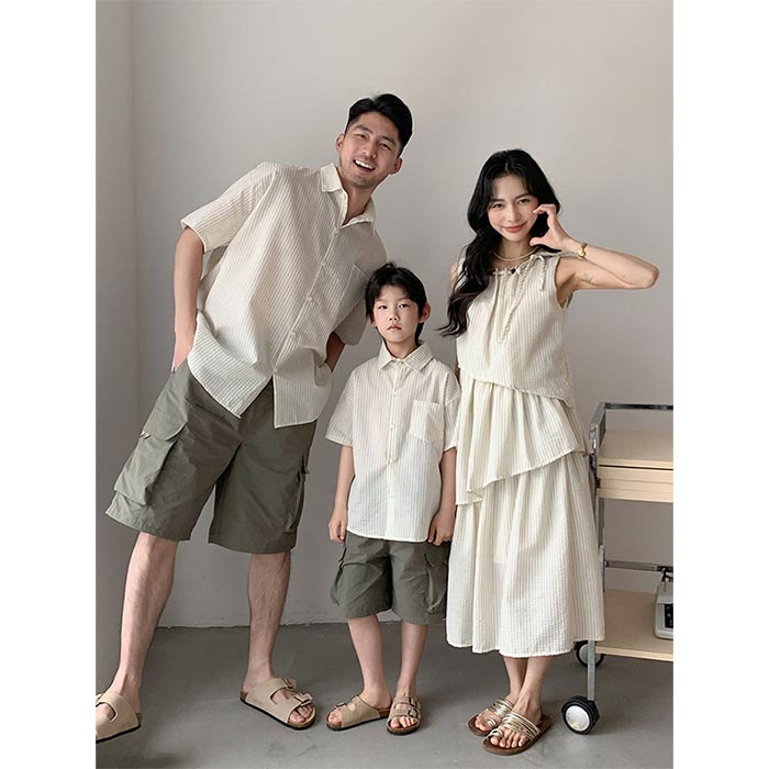 商品名 親子ペアルック ・簡易な包装、ご了承ください。 色 ベージュ サイズ 80-150/S-L/S-3XL 素人採寸若干の誤差がある場合がございます。 素材 ポリエステル ご了承いただきたいこと ※サイトに掲載の商品は、撮影の環境とモニ...