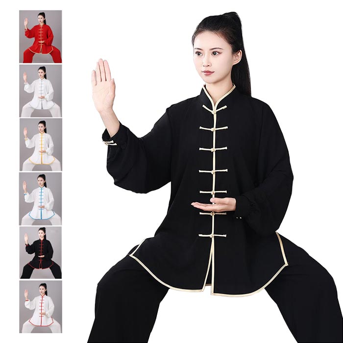 商品名 太極拳ウェア ・簡易な包装、ご了承ください。 色 ホワイト|レッド|グレー|ブルー|ブラック|イエロー サイズ XS-3XL 素人採寸若干の誤差がある場合がございます。 素材 ポリエステル ご了承いただきたいこと ※サイトに掲載の商...