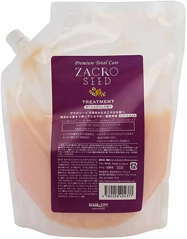商品名 サニープレイス　ザクロシード　輝髪 トリートメント 　b　詰め替え 内容量 600g 説明 SH：濃密エキスで頭皮から超保湿。乾燥や紫外線などの外的ダメージから頭皮を守ります。 頭皮にはマッサージ効果とともに根元からハリコシを。毛先...