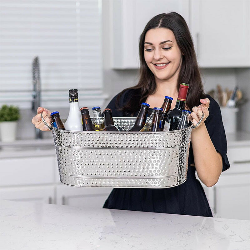 .アイスペール 大容量 11L ワイン シャンパン クーラー アイスバケツ 氷入れ ビール 取っ手付き アイスバケット 持ち運び 携帯用 アイスバケツ 保冷用 パーティー 家庭用 業務用。ワイン シャンパン ビール の冷却や 氷入れ に便利...