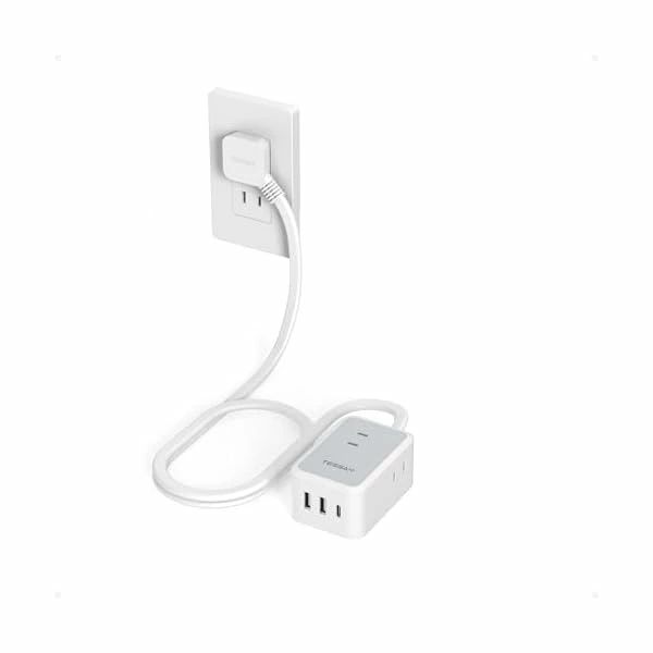 【送料無料】延長コード 1m 短い 薄型 電源タップ usb コンセント たこあしコンセント テーブルタップ 3個AC 1個タイプC 2個タイプA 電源コード oa type-c タコ足配線 蛸足 隙間ブランド色モデルTS-708-C-1m...