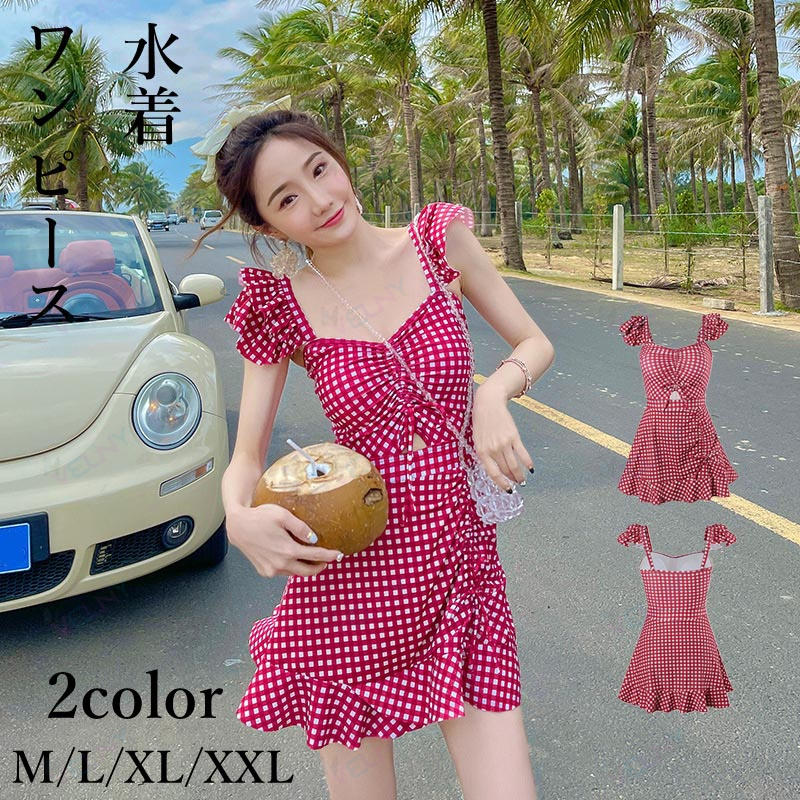 商品詳細 ビキニ　レディース水着 カラー ブラック/レッド サイズ M/L/XL/XXL ※採寸は、すべて平置きサイズです。 採寸方法により、多少の誤差がございます。 素材 ポリエステル82％、ポリウレタン18％ 納期について ご入金を確認...