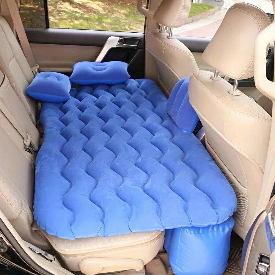 .車用 エアベッド として使える ポータブル インフレータブル マットレス 1個。多機能 ユニバーサル 設計で カーシート ベッド として活躍し、アウトドア や キャンプ、ビーチ 用 にも対応。エアーベッド 車載 エアマット として車内での...