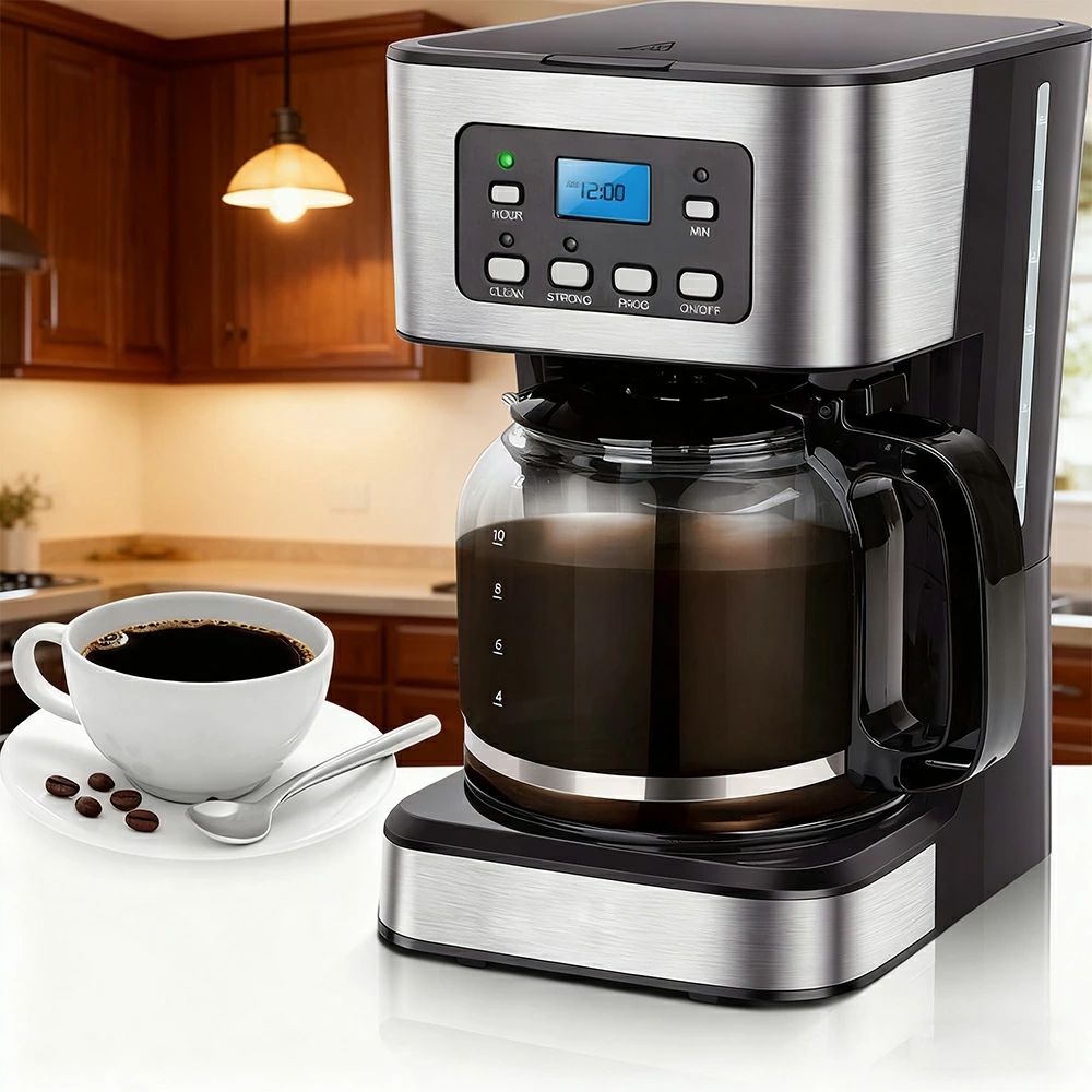 商品情報 名前: コーヒーマシン サイズ:6.6*9.4*12インチ 電圧: 110V 色: 黒 容量: 1.5リットル。 商品特徴 【素材】家庭用コーヒーマシンは高品質の素材で作られており、耐久性があり、安心して使用できます。家庭用ドリッ...