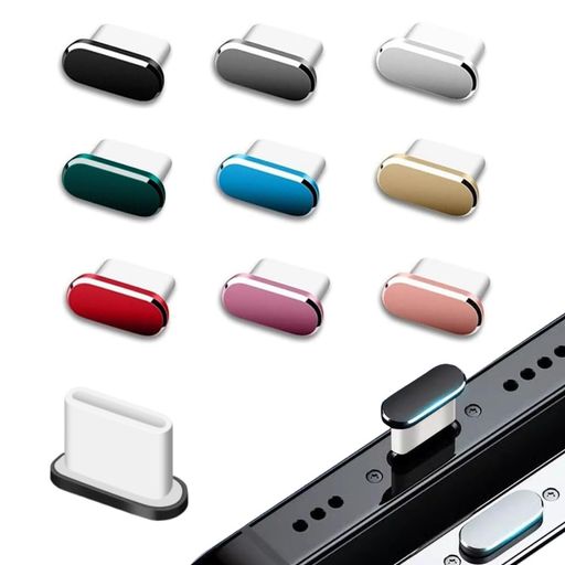 【豊富なラインナップ】1 パックに USB Type-C ポートカバーが 9 色(ブラック、シルバー、ゴールド、ローズゴールド、ピンク、グレー、グリーン、ブルー、レッド)各 1 個付属。日常使いや共有シーンのニーズに対応できます。 【デザイ...