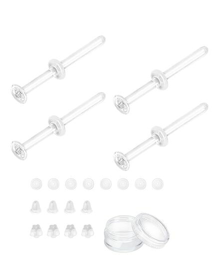 透明ピアス ガラス