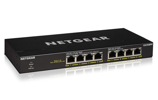 PoE+(802.3at)に対応したギガビット 10/100/1000Mbps 8ポート アンマネージスイッチ ファンレス &amp; 設定不要でPoE/PoE+での給電がすぐつかえる。 PoE+対応ポート x8 (スイッチ全体で83Wまで...