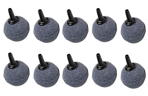 【製品仕様】直径サイズ:約20mm。重さ:約120g(10枚入)色:グレージェット容量:1L/分、推奨エアポンプパワー:2W-4W。球形。高出力空気ポンプと一緒に空気循環に使えます。10個の球形エアストーン。小型の水槽を使用した養殖等に便利...