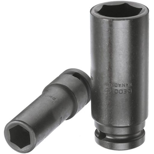 差込角(mm) : 12.7 全長(mm) : 82 対辺寸法(mm) : 27 タイプ : ロング 仕上げ : ガンメタル 素材 : 特殊クロムバナジウム鋼