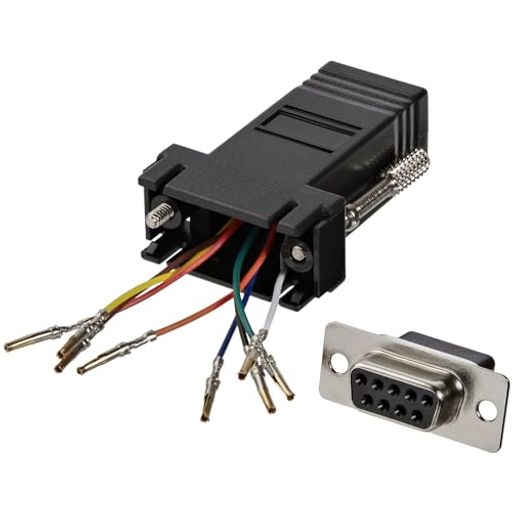1x DB9 メスコネクタ 1x RJ45 メスコネクタ
