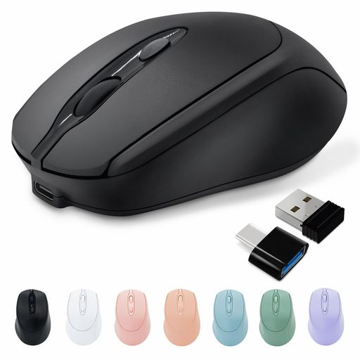 2WAY接続対応:Bluetooth接続とUSBレシーバー接続の2WAY仕様で、デバイスを切り替えてスムーズに使用可能な Bluetooth マウス です。 下部のワンボタンで切り替えでき、簡単的に操作できる。2.4GHz無線マウス はレシ...