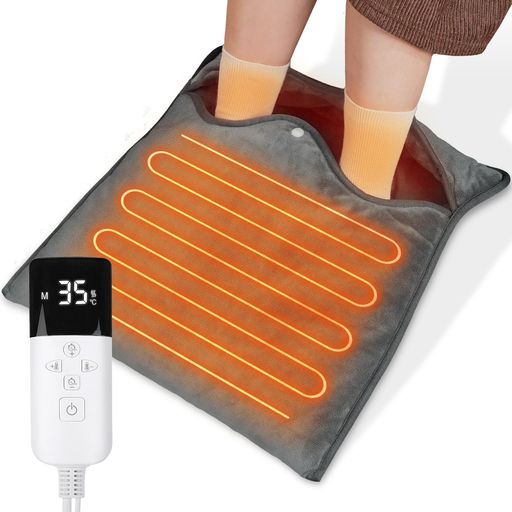 【30°C~55°C無段階温度調節可能&amp;ECOモード】当社の電気足温器は30°C~55°Cの範囲に、温度を1°Cずつ設定できます。従来のフットウォーマーと比べて、温度調節の範囲が幅広くなるし、温度設定ももっと自由になります。誰でも自...