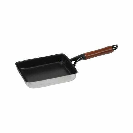 卵焼き 製品サイズ:(約)全長38x幅15.5x高さ7.5cm、鍋の深さ/3cm 製品重量:(約)0.53kg 表面加工:内面/ふっ素樹脂塗膜加工、素材・材質:本体/ステンレス鋼、アルミニウム合金、取っ手/天然木、寸法:13x18cm 生産...