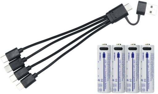 サイズ(約):径14.1x50.5mm、本体重量(約):21g セット内容・付属品:SNM-03SBx4本、4 in 1 USB Type-C to Type-Cケーブル付属(11cm) 適応機種:CP-131D / DPX-518H / ...