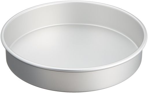ケーキ 内径x深さ(mm):253x50 規格(インチ):10 スタイル:浅型 アルミ製で軽くて扱いやすい 底が取れないケーキ型