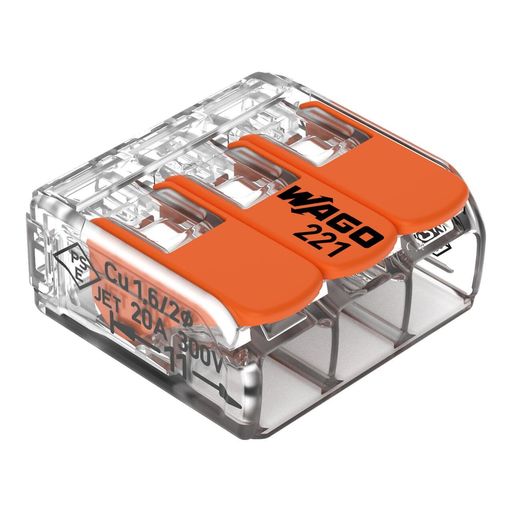 50個入 電線数(本):3/適合電線(単線)(mm):φ0.5~2.0/適合電線(本より線)(平方ミリメートル):0.2~3.5/適合電線(可とうより線)(平方ミニメートル):0.14~4.0 定格(電気用品適合):300V、20A/定格(...