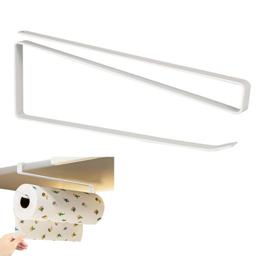 【商品仕様】:長さ約26cm、幅約1.3cmです。高さ約11cm。カラー:ホワイト。 【優れた素材】:このキッチンペーパーホルダー本体:スチール錆びにくい、腐食しにくい、耐久性に優れた、耐荷重性に優れ、厚くて耐久性があり、軽く吊るす。キッチ...