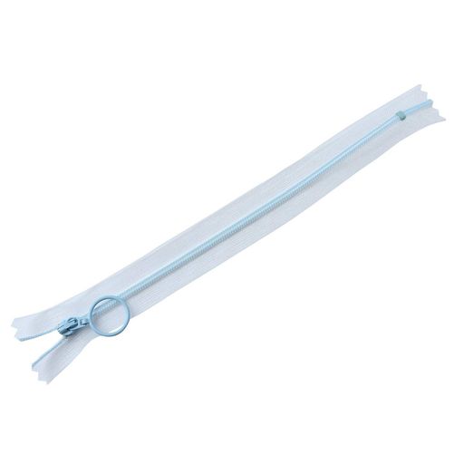 サイズ: 20cm(1袋10本)リングφ19mm 素材: テープ部分/ポリエステル、スライダー部分/亜鉛合金 入数: 同色5本入り 生産国: 日本 カラー: ライトブルー テープ部分: ナイロン/3番コイル
