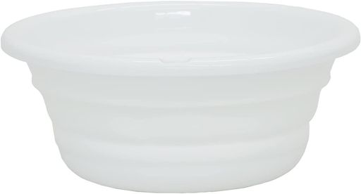 製品サイズ:(約)使用時/外径25.5x高さ11cm、収納時/外径25.5x高さ4.5cm 製品重量:(約)0.18kg 原料樹脂:ポリプロピレン・熱可塑性エラストマー 耐熱温度:60度・耐冷温度:-20度 容量:3.0L、生産国:中国