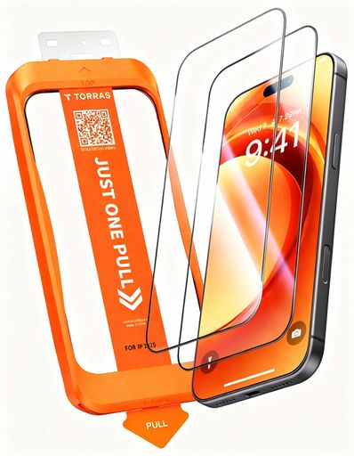 【専用設計】For iPhone 16 ガラスフィルム (6.1インチ)重量:15.0g(1枚)/入数:2枚 エッジ部分の耐破損性能(加圧試験):200N以上 全面保護の耐破損性能(落球試験):231cm/64g 【航空宇宙技術採用! 23...