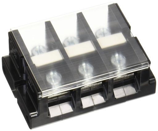色:ブラック 本体:フェノール カバー:ポリカーボネート 極数:23 定格:600V-130A、端子ねじM8、商用周波耐電圧:2500V 1分間、インパルス耐電圧:6000V