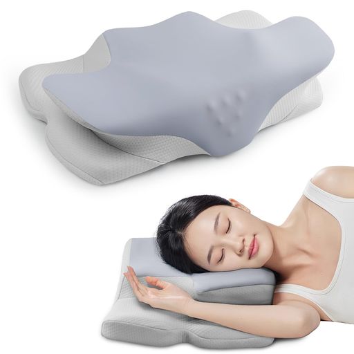 【腕サポートエリア&amp;どんな姿勢でも快適に眠れる】横向きやうつ伏せ寝時には、腕を置くためのカーブがあり、腕の位置に迷いません。枕の両側が少し高く設計されており、仰向け寝の理想的な姿勢をサポートします。また、横向き寝時の肩や腕の負担も軽...