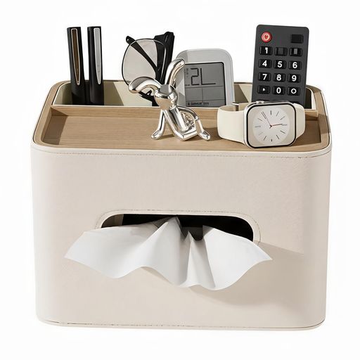 ✅【品質PUレザー使用】表面には耐久性と汚れに強い品質PUレザーを使用。柔らかく手触りが良く、お手入れも簡単です。散らかリをさよならして、入れたり取り出したりが簡単です。 ✅【高級感あふれるデザイン】シンプルで洗練されたレザー調デザインによ...