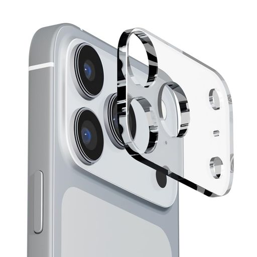カメラレンズ周りをキズから守るiPhone17Pro用 カメラレンズフレーム クリア